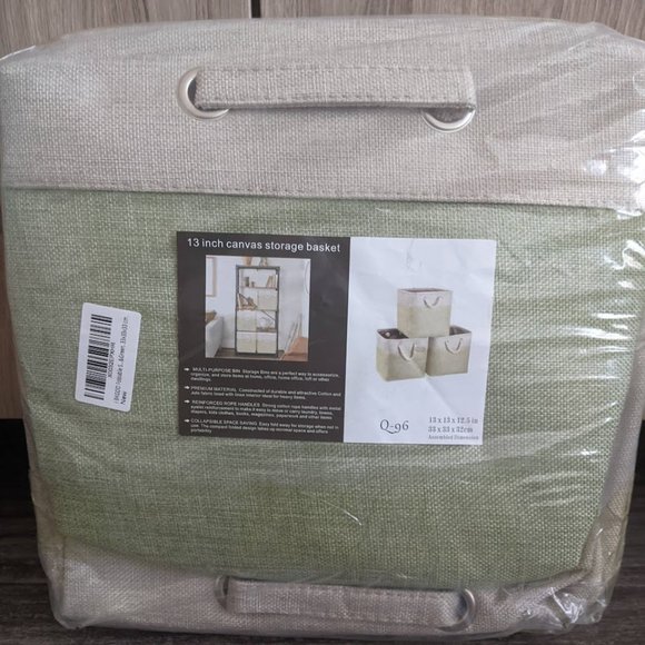 Temary | Storage & Organization | Temary Green Storage Baskets Fabric ...